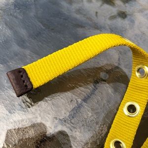 J. Crew | Accessories | Jcrew Leather Trim Belt Medium | Poshmark